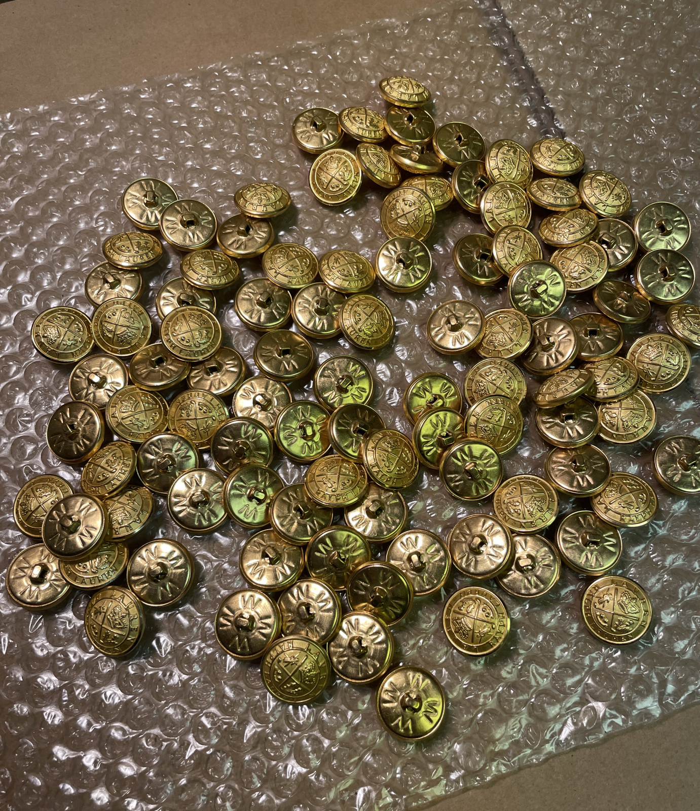 Lot of 100 Pieces; 23mm Ralph Lauren Crown and Clubs logo Shank Button ...