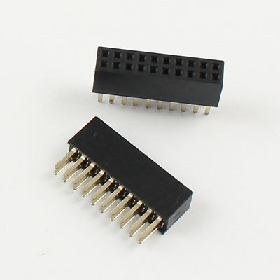 50Pcs Gold Plated 1.27mm Pitch Double Row 2x10 Pin 20 Pin Female Header ...