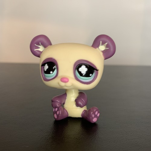 Littlest Pet Shop 822 Purple White Panda Portable Pets Blue Eyes LPS ...