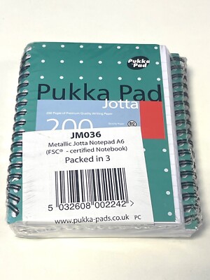Silvine Metallic Jotta A6 Ruled Notepad Wire bound / Pukka Pads | eBay UK