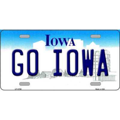 Go Iowa Novelty Metal License Plate Tag LP-12765 | eBay