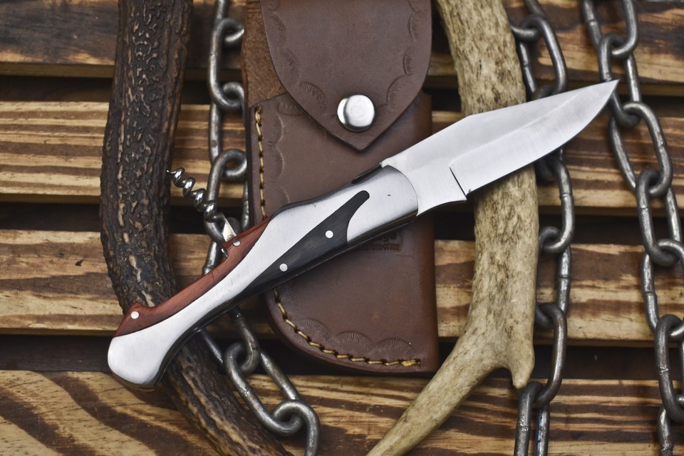 Ashen Edge Hand Crafted D2 Tool Steel Dual Blade Folding Knife Hard ...