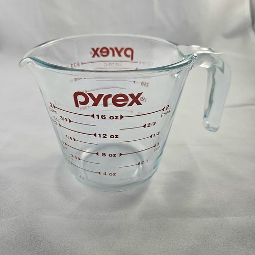 Vintage Pyrex 2 Cup Clear Glass Measuring Cup - 500 Ml - Used - Made In ...