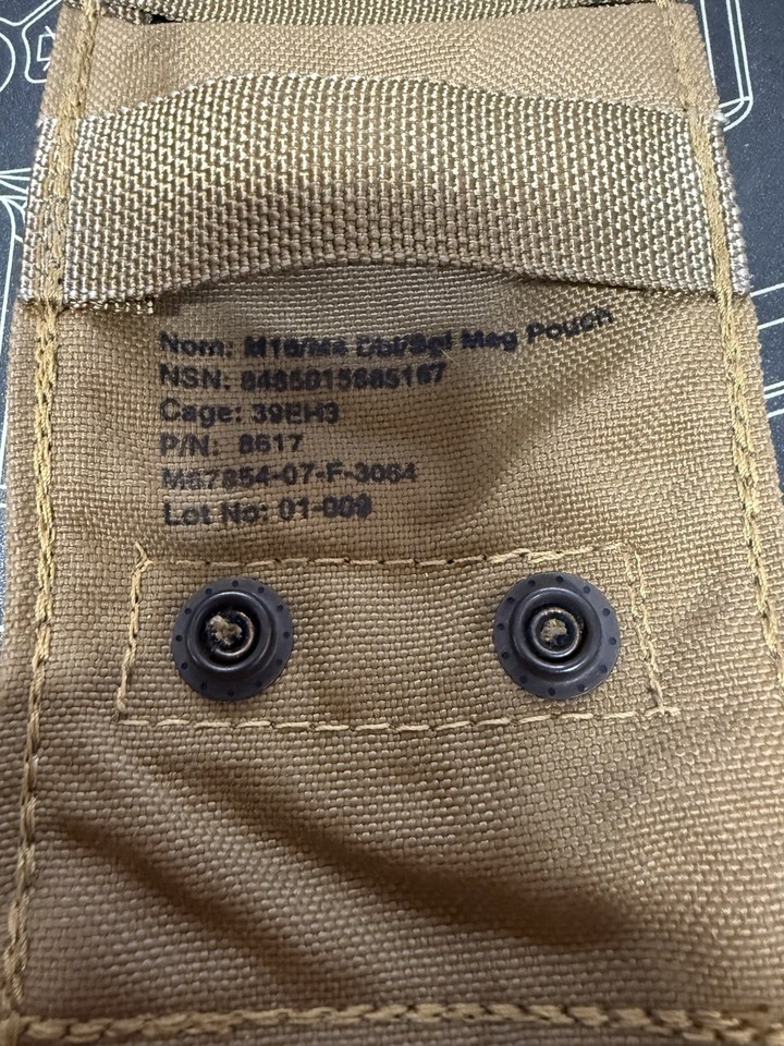 USGI USMC MOLLE II Double Mag Pouch Coyote Brown NSN 8465-01-558-5167 ...