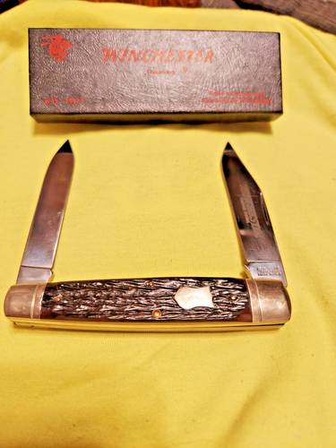 1988 WINCHESTER TRADEMARK USA 2913 1/2 BEAUTIFUL MOOSE POCKET KNIFE WITH BOX | eBay