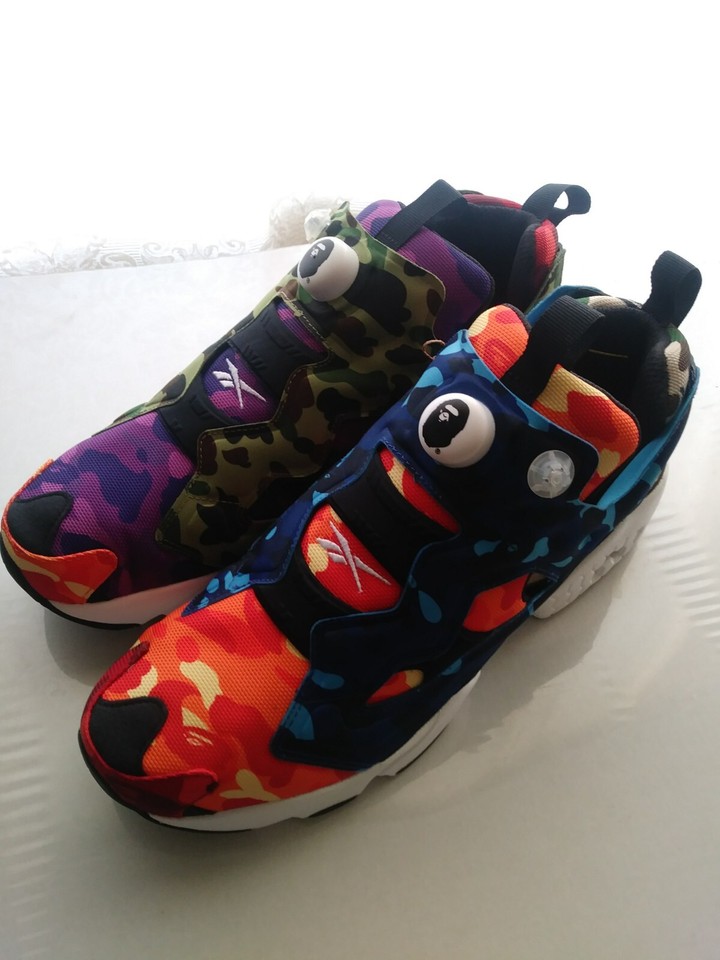 BATHING APE Bape x Reebok ABC Camo InstaPump Runners NEW W/O Box TAKING ...