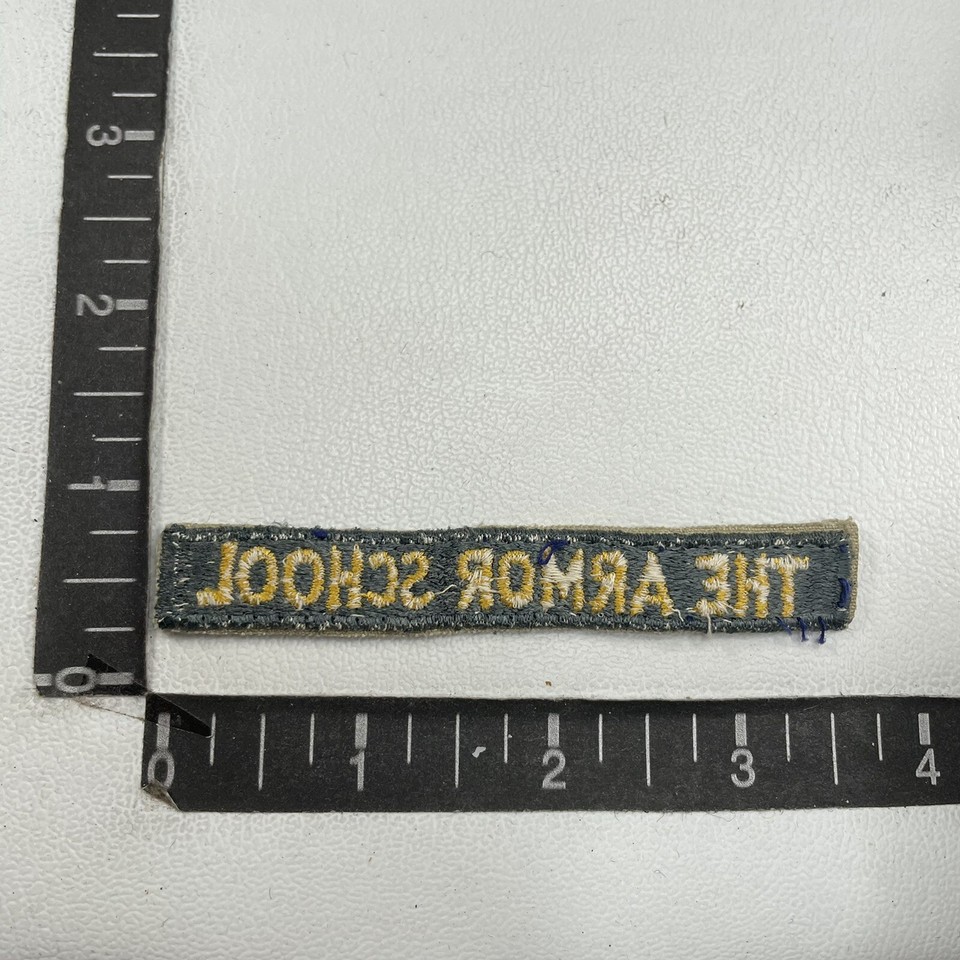 Vtg THE ARMOR SCHOOL Tab Patch (Us Army Fort Benning Georgia ???) 09C0 ...