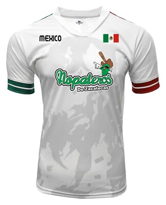 Jersey Mexico Nopaleros de Zacatecas 100% Polyester White/Grey_Made in ...
