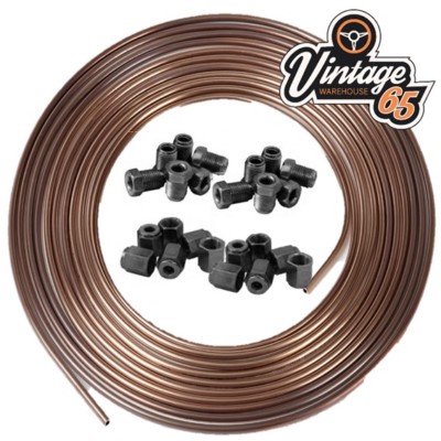 Copper Nickel Kunifer Brake Pipe 25ft Roll 3/16" 24 3/8" UNF Male ...