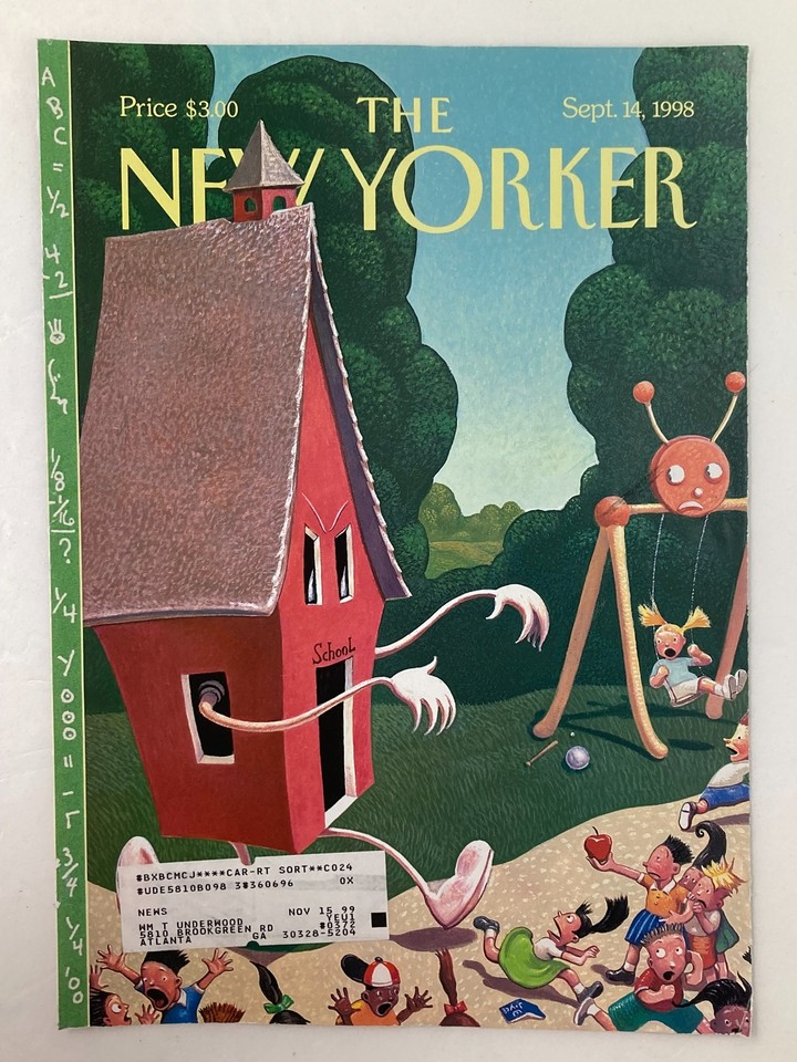 COVER ONLY The New Yorker September 14 1998 Back to School by William ...