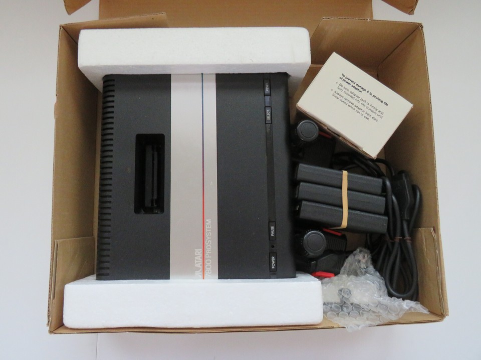 1987 ATARI 7800 ProSystem Console Game Complete in Original Box with 3 ...