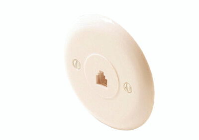 Steren Round Telephone Wall Jack 6-Conductor Ivory | eBay