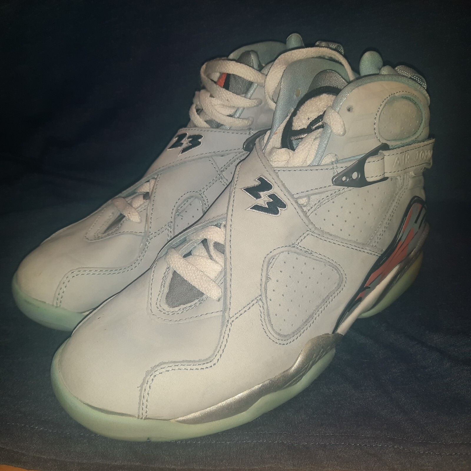 Jordan Retro VIII 8 ice blue sz 8.5 Playoff womens | eBay