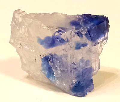 LARGE THICK BLUE HALITE CRYSTAL. Vivid Intense Royal Blue Color ...