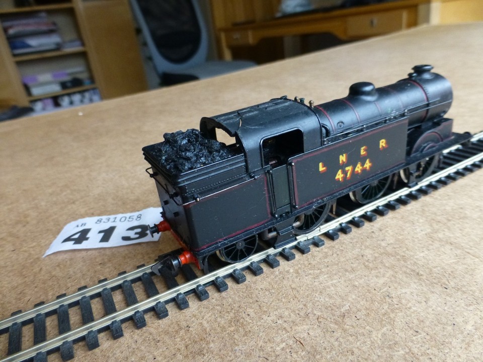 #413 Airfix LNER Class N2 Locomotive 0-6-2 Black 4744 Spares/Repair OO ...
