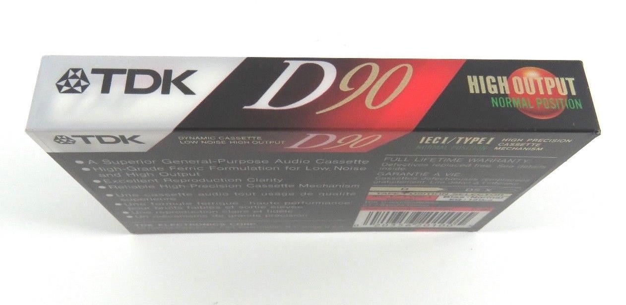 lot of 4 TDK D90 Minute High Output Blank Cassette Tape New & Sealed ...