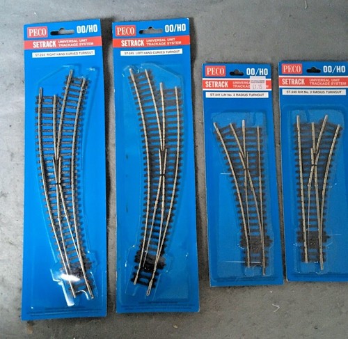 Peco 00 Gauge Setrack Code 100 Insulfrog Points & Crossings - choose ...
