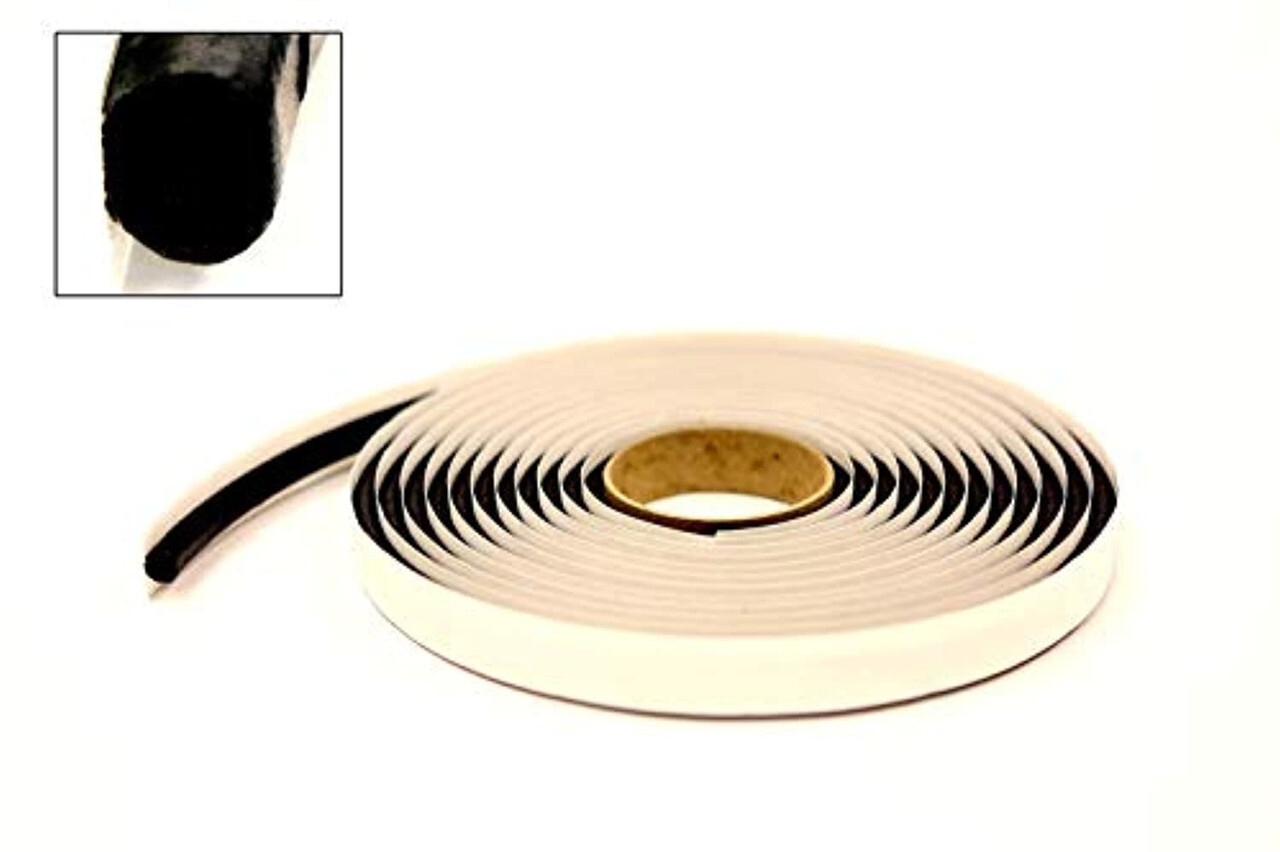 6mm x 12' Foam Core Round Butyl Tape Roll Auto Glass Adhesive Soft Seal ...