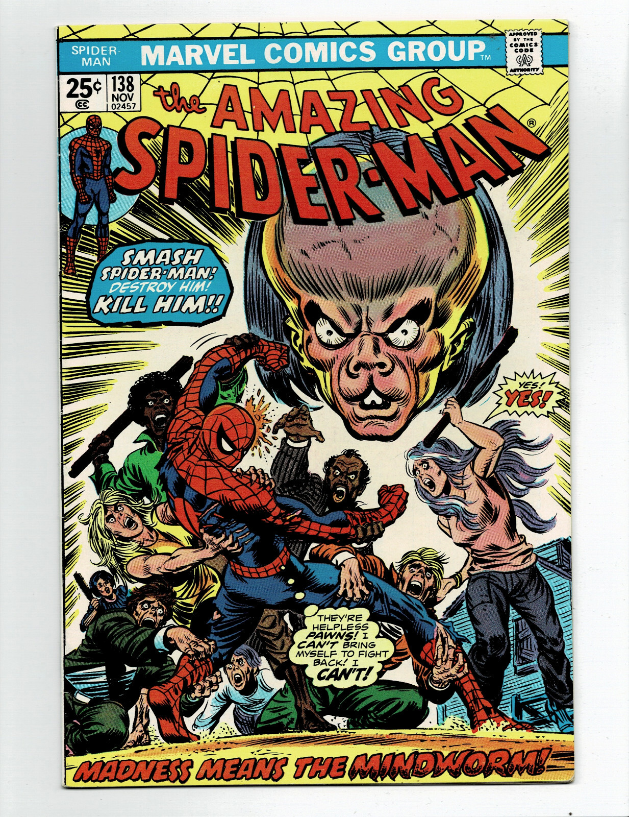 Amazing Spider-Man 138 Mindworm! Classic of a sort... edge of HIGH ...