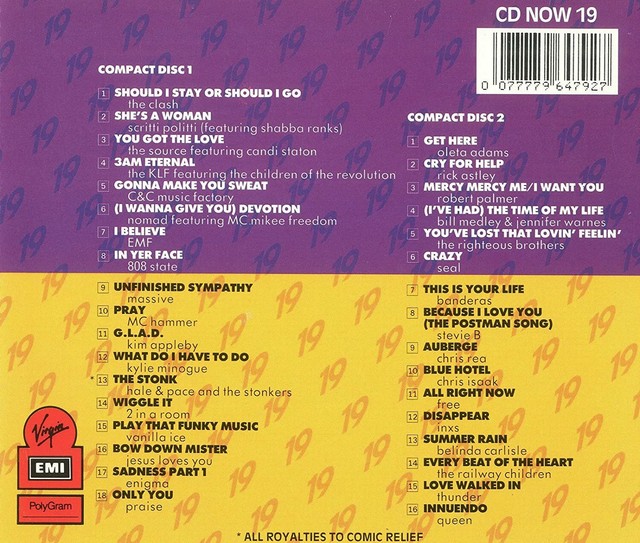 Now That's What I Call Music 19 FATBOX Insert CD Album 1991 Disc VGC ...