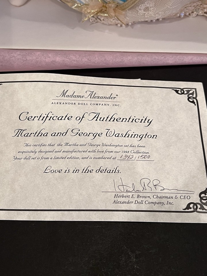 Madame Alexander George & Martha Washington 79940 8" Dolls New in Box ...