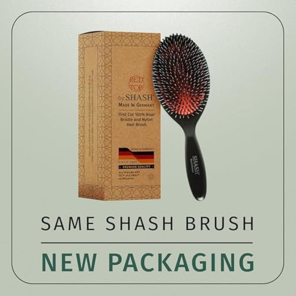 SHASH Since 1869 Made In Germany - Nylon Boar Bristle Brush For Normal ...
