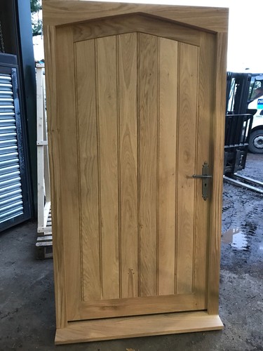 Front Door & External Door Frame Set Solid European Oak 1020mm X 2075mm ...