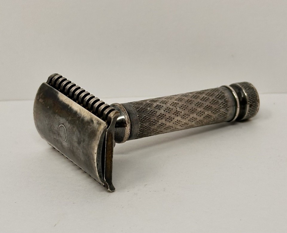 Vintage Rare 1920’s Gillette Tuckaway Silver 3 Piece Safety Razor With ...