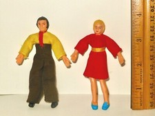 8pcs Bendable Magnetic Q-man Toy Flexible Rubber Figures Holding Papers ...