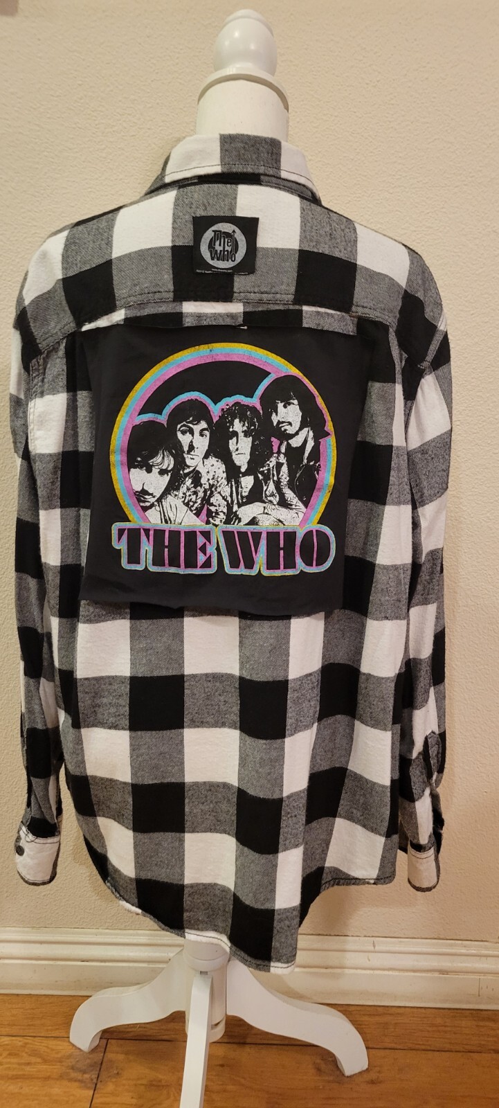 Upcycled flannel shirt w/your choice of THE WHO logos Custom-made to ...