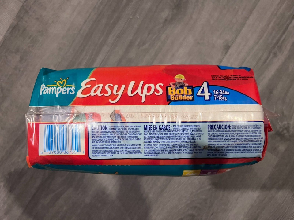 RARE VINTAGE 2004 Pampers Easy Ups Bob the Builder Diapers Pull-ups ...