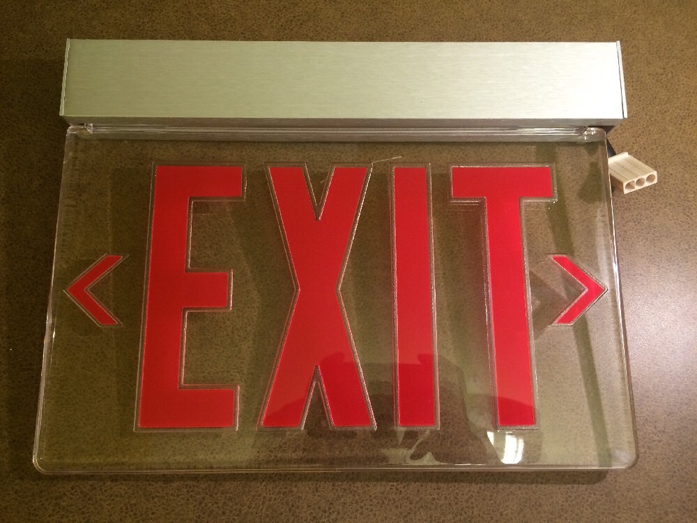 NEW! Lithonia Lighting EXIT Sign LRP 1 RC LRA 120/277 PNL LED Arrows ...