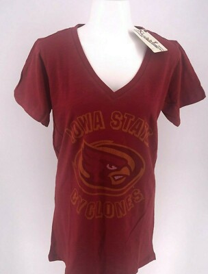 NWT NCAA Iowa State Ladies V- Neck T-Shirt red | eBay