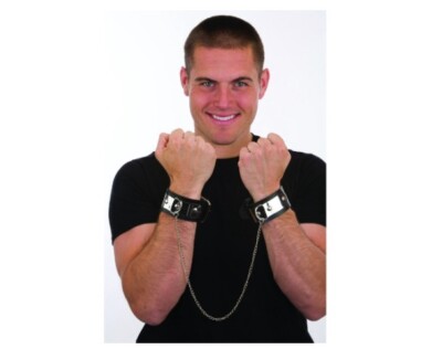Handcuffs with Chain - Convict Prisoner - Costume Accessory - Prop | eBay