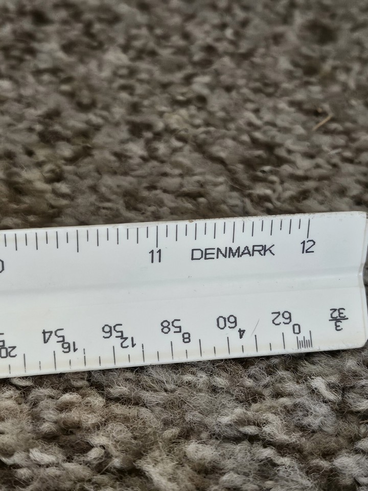 Vintage Alvin 110P Made Denmark Triangle Architect Drawing Scale Ruler ...