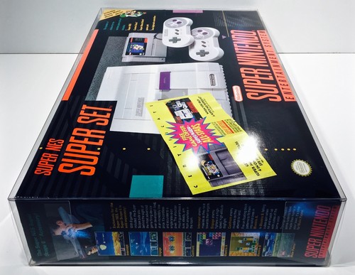 1 Console Box Protector For SNES SUPER SET Super Nintendo Display Case ...