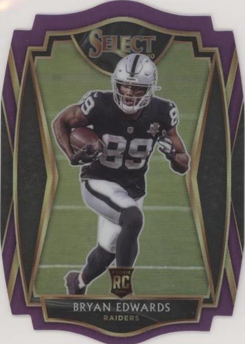 2020 Panini Select - Premier Level Bryan Edwards #176 Purple Prizm Die ...