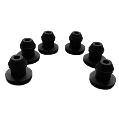 Black Snap-on Hole Plug Silicone Rubber Blanking End Caps Seal Stopper ...