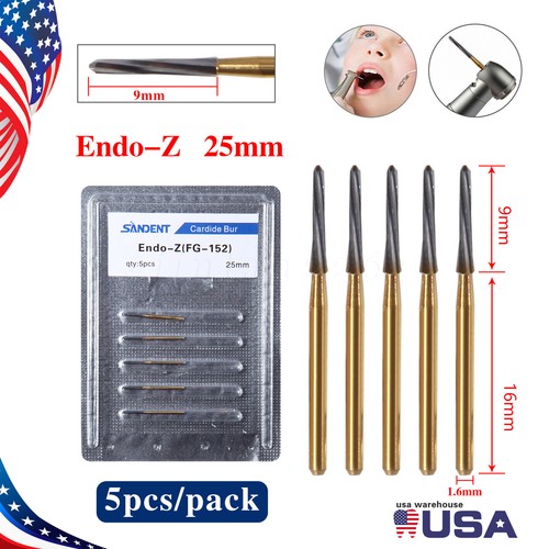 5pcs Dental Endo-Z Tungsten Carbide Endodontic FG Bur Surgical Cutter ...
