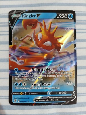 Kingler V 028/172 Brilliant Stars NM Ultra Rare Pokemon Card | eBay