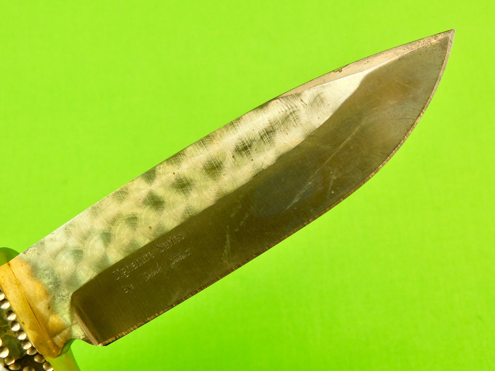 Custom Michael Prater Signature Series Buffalo Scrimshaw Bowie Hunting ...