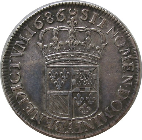 FRANCE : LOUIS XIV 1686 Demi Ecu Carambole | eBay