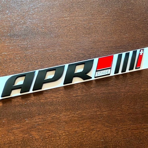 Silver and Black APR Stage III+ 3D Car Trunk Emblem Sticker Decal Badge ...