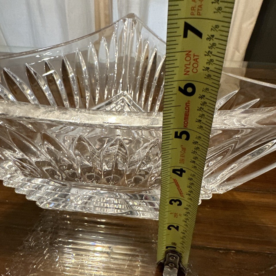 Vintage Mikasa Crystal Vertical Cut Triangle Bowl Twilight Pattern Bowl ...