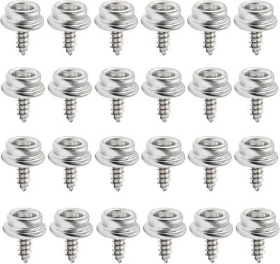 50 Pack Stainless Steel Boat Canvas Snaps 3/8 Inch Snaps Fastener Screw ...