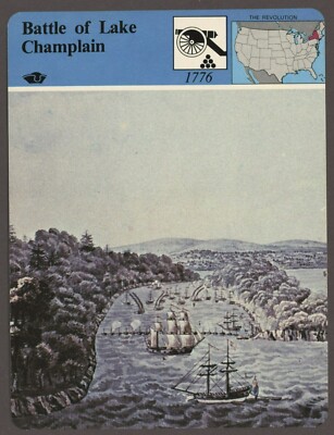 Battle of Lake Champlain Story of America Revolution History Card | eBay