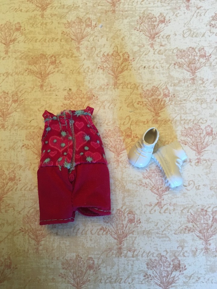 Kelly doll Clothes HTF outfit red overalls set | eBay
