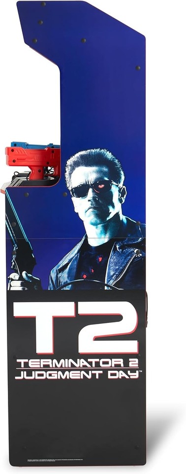 Brand New Arcade1Up Terminator 2 Deluxe Arcade Machine Wi-Fi Light Guns ...