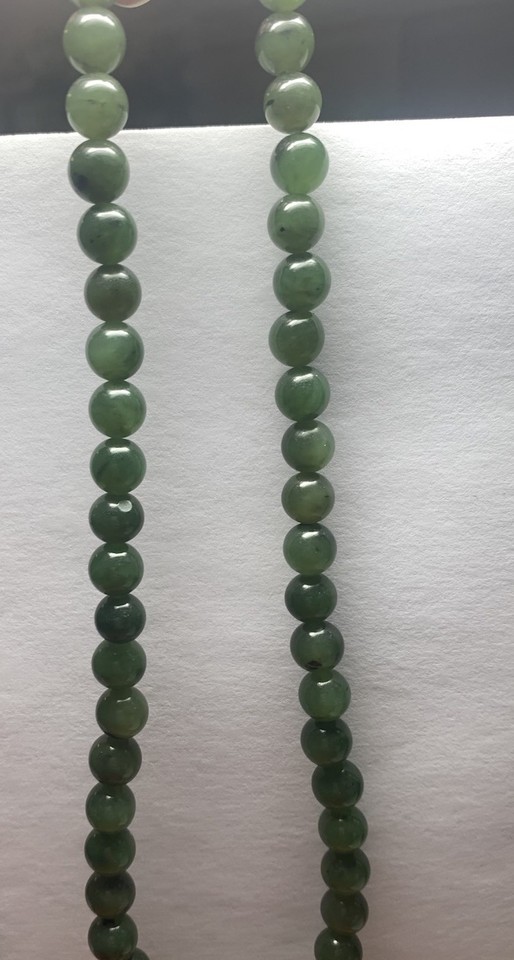 Vintage Translucent Nephrite Jade Necklace 16 Inch | eBay