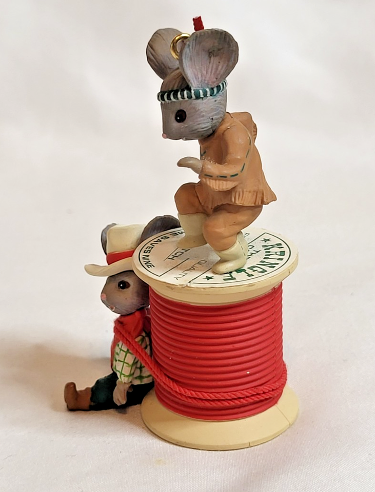 Enesco Yippee-I-Yuletide Cowboy & Indian Mouse Christmas Ornament ...